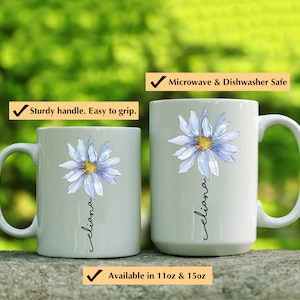 Daisy Mug, Daisy Gifts, Daisy Flower Cup, Daisy Flower Coffee Mug ...