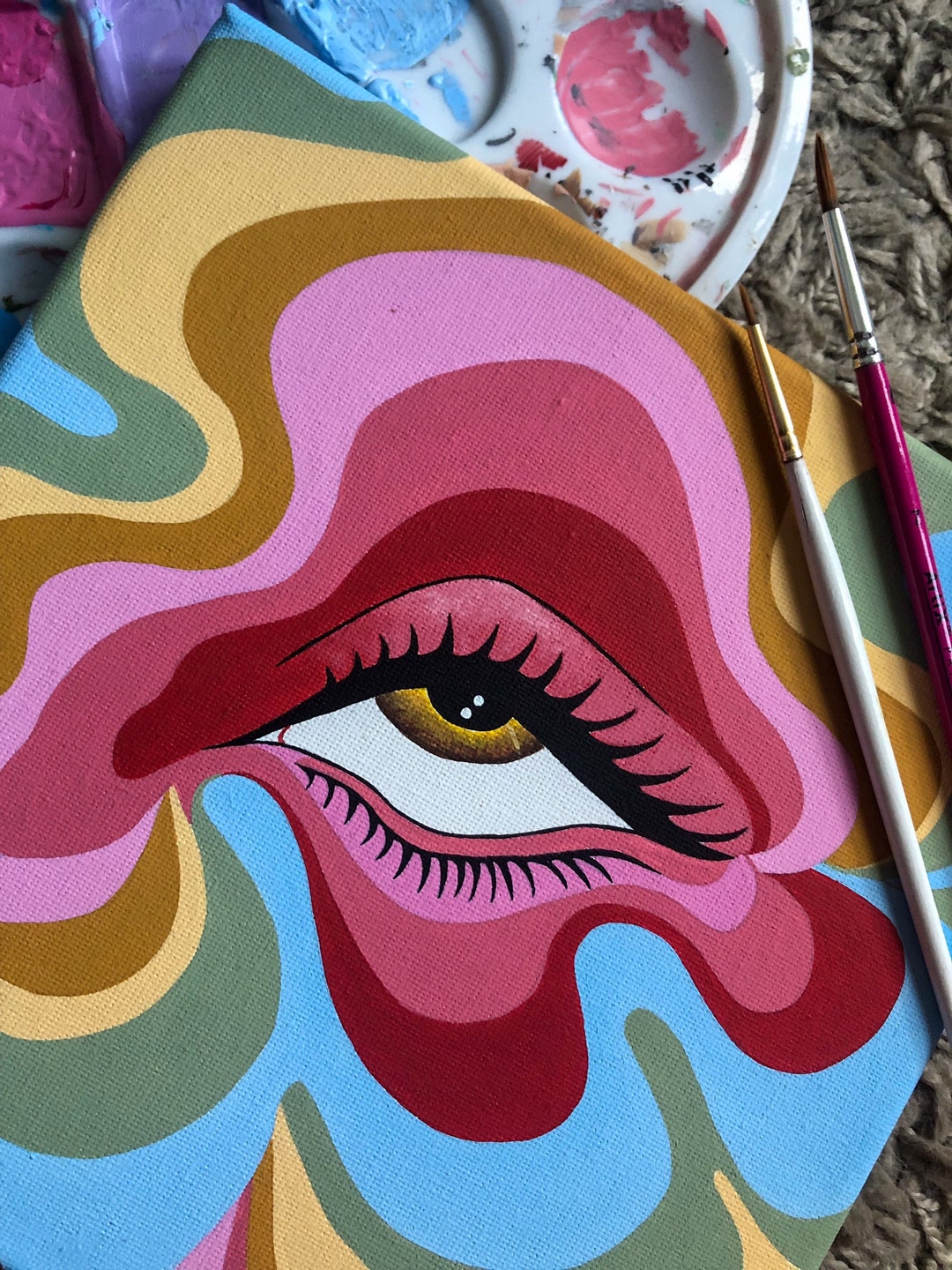 Colored Eye Painting - Etsy