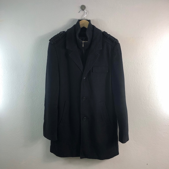 Clockhouse Black Vintage Trench Coat Stylish Roughgear - Etsy