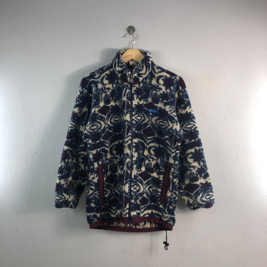 Banff Blue Vintage Deep Pile Fleece Abstract Design Native - Etsy