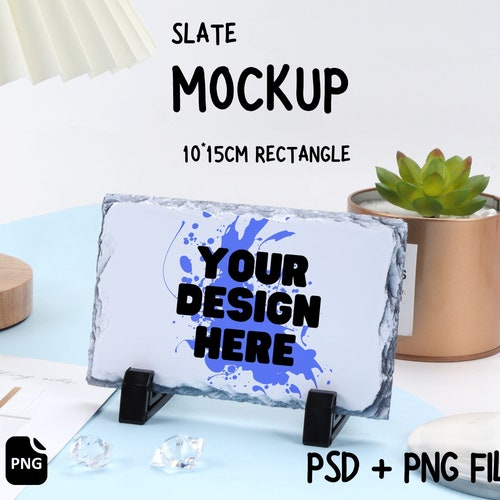 Dye Sublimation Rectangle Slate Mockup Add Your Own Image - Etsy