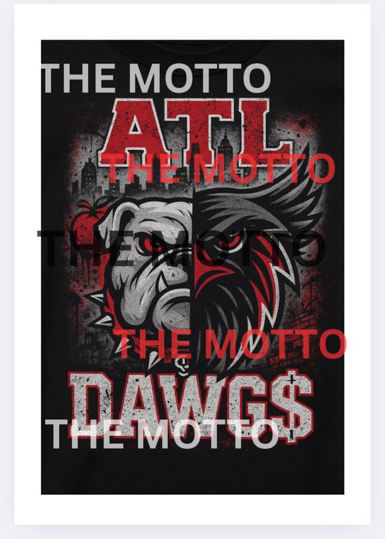 ATL DAWGS Urban Mashup Art Print | Georgia Bulldogs & Atlanta Falcons ...