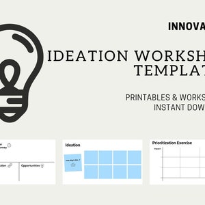 Ideation Workshop Customer Journey Innovation Design Thinking Printable ...