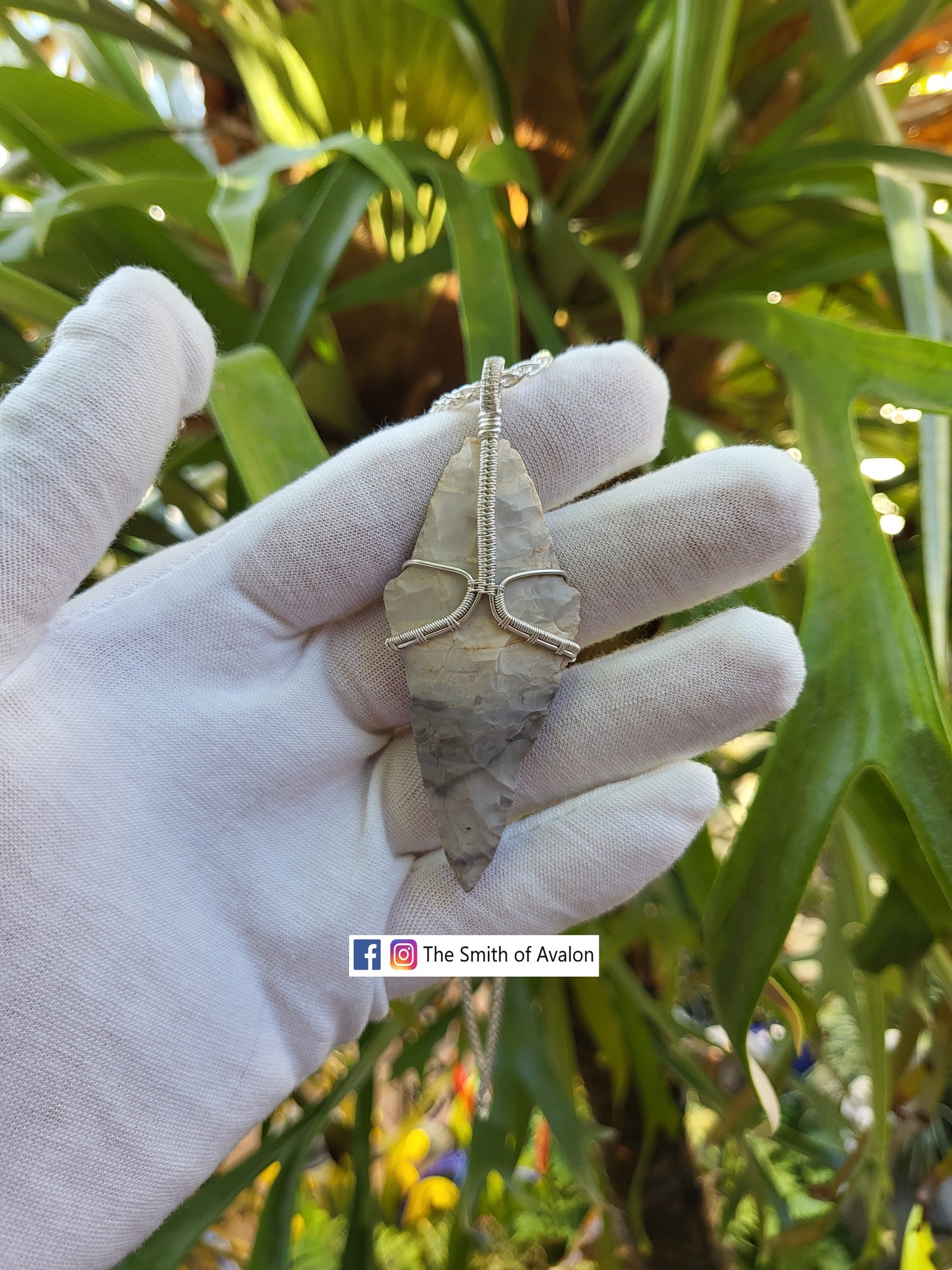 Authentic Native American Adena Stemmed Arrowhead Sterling Silver ...