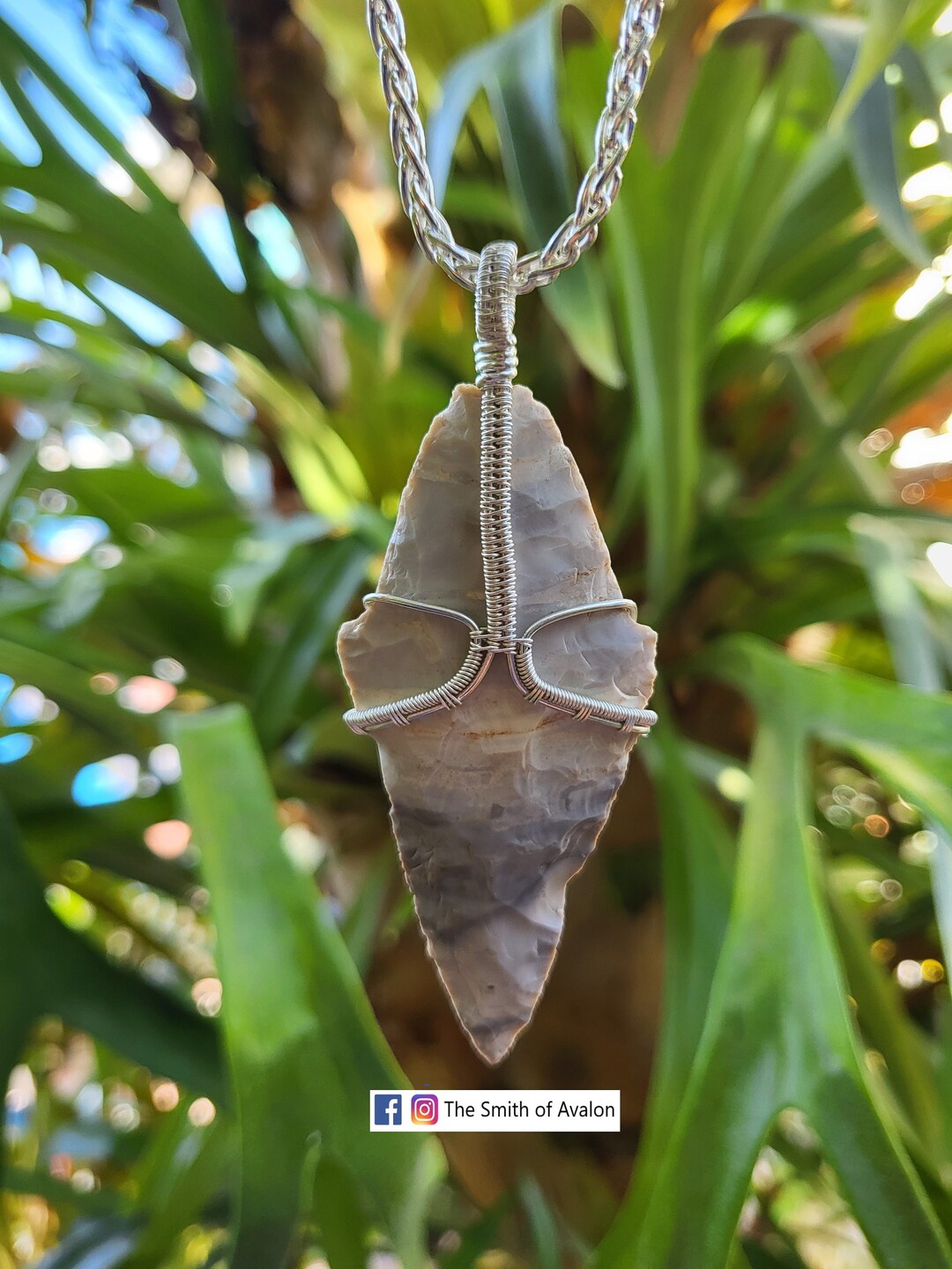 Authentic Native American Adena Stemmed Arrowhead Sterling Silver ...