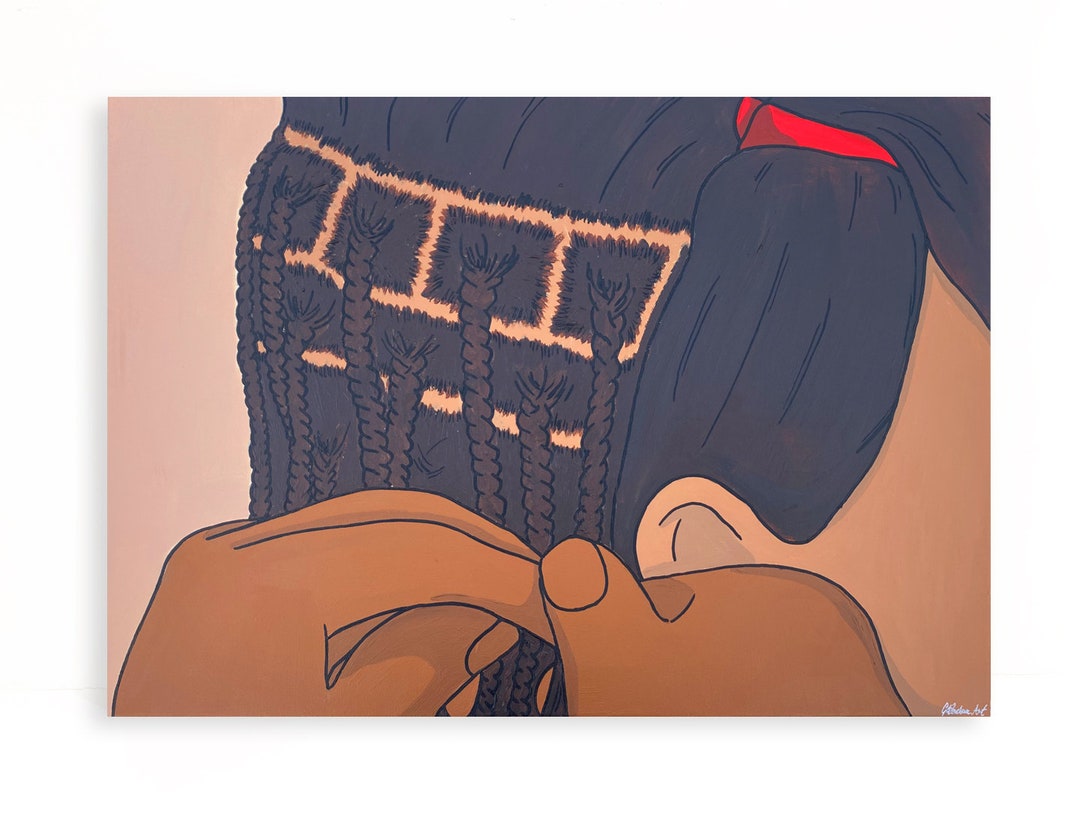 The 'braids' Painting - Etsy