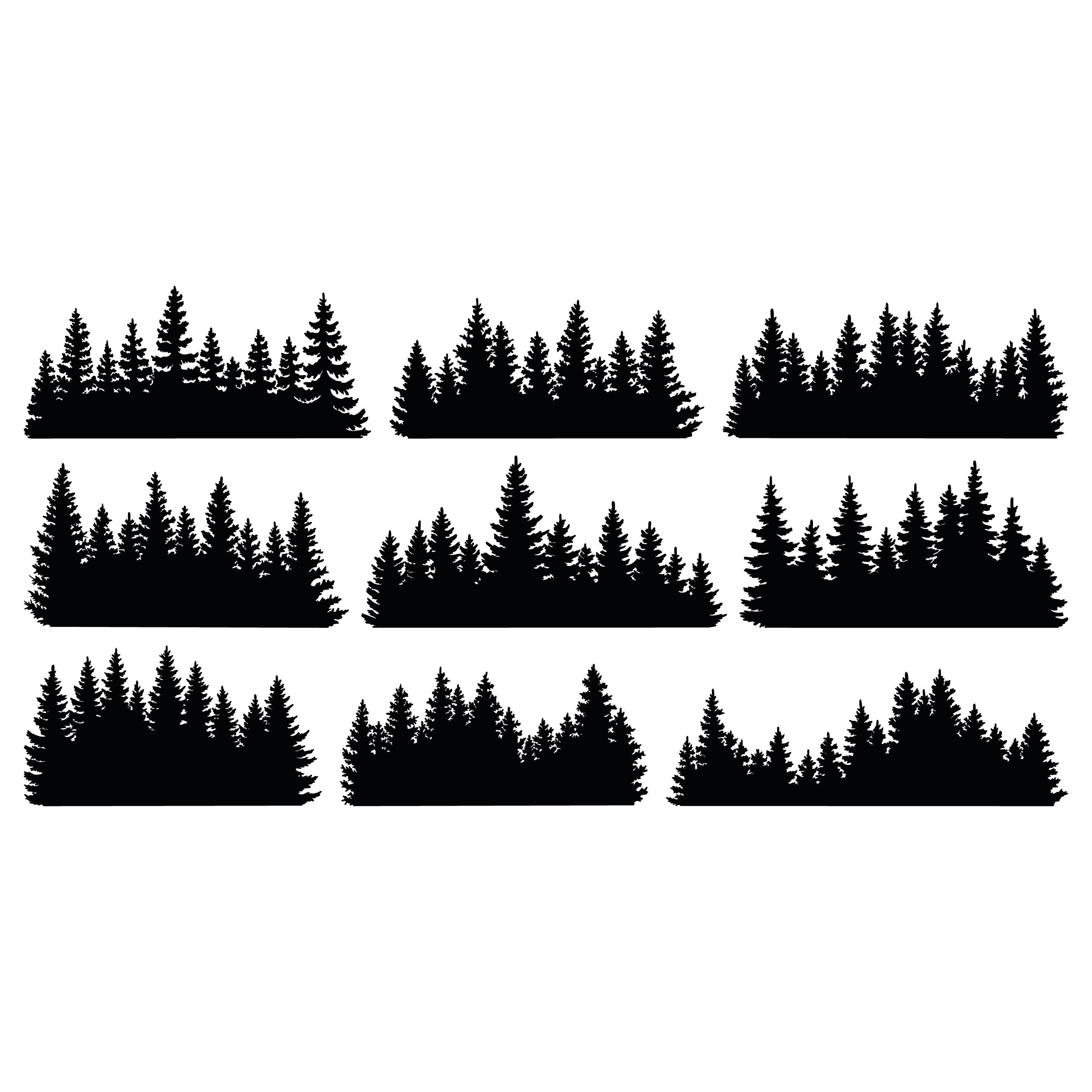 Forest Tree SVG Bundle, Forest Trees SVG, Forest Tree Silhouette ...