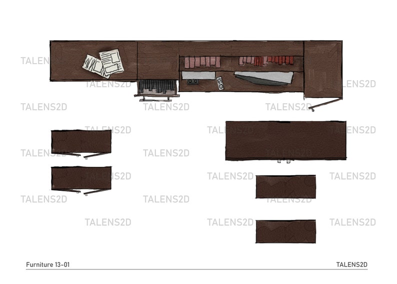 Cabinet Top View, 2D Top View PNG for Floor Plan, PNG Files for ...