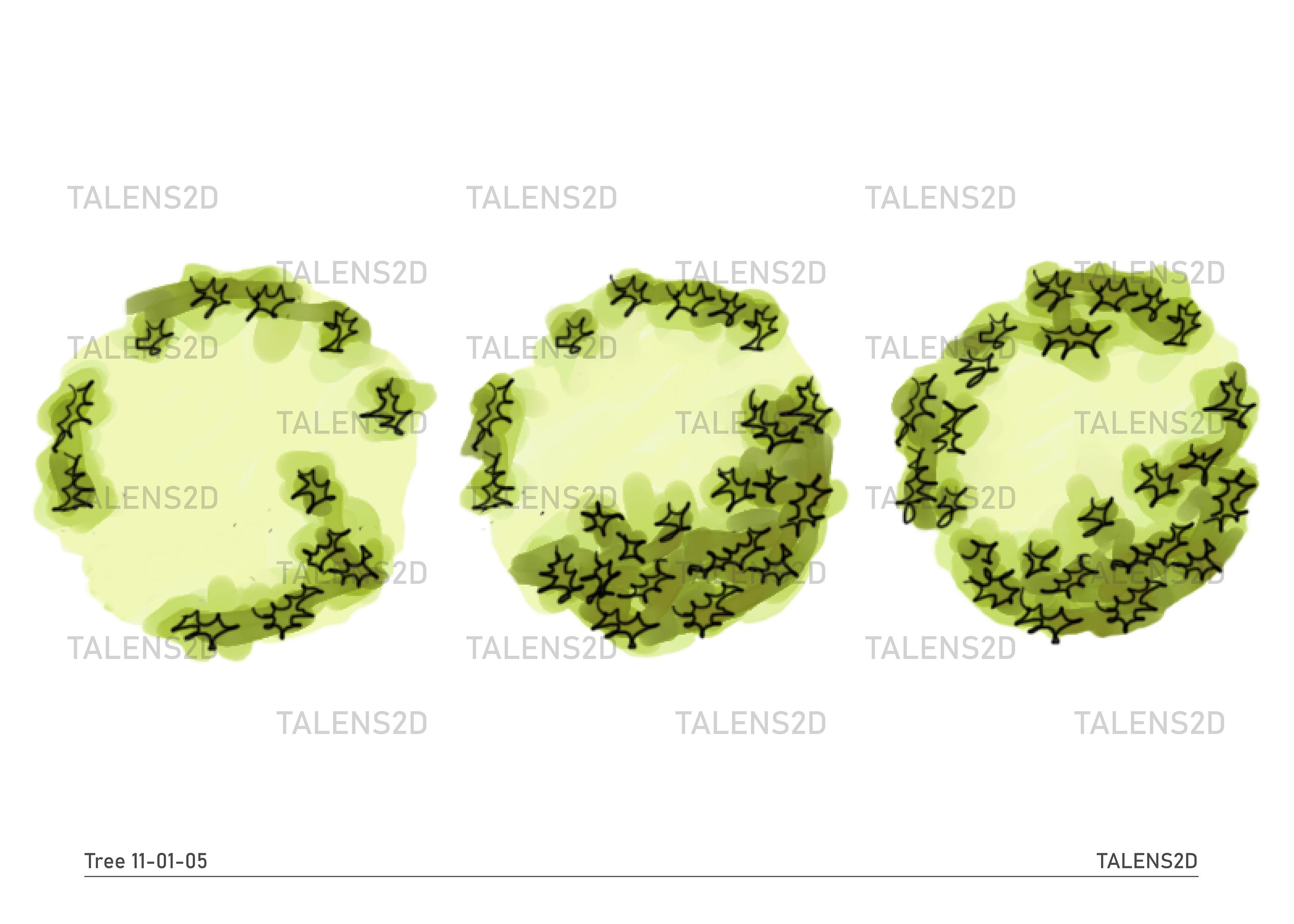 Tree Top View, 2D Landscape Clipart in PNG - Etsy