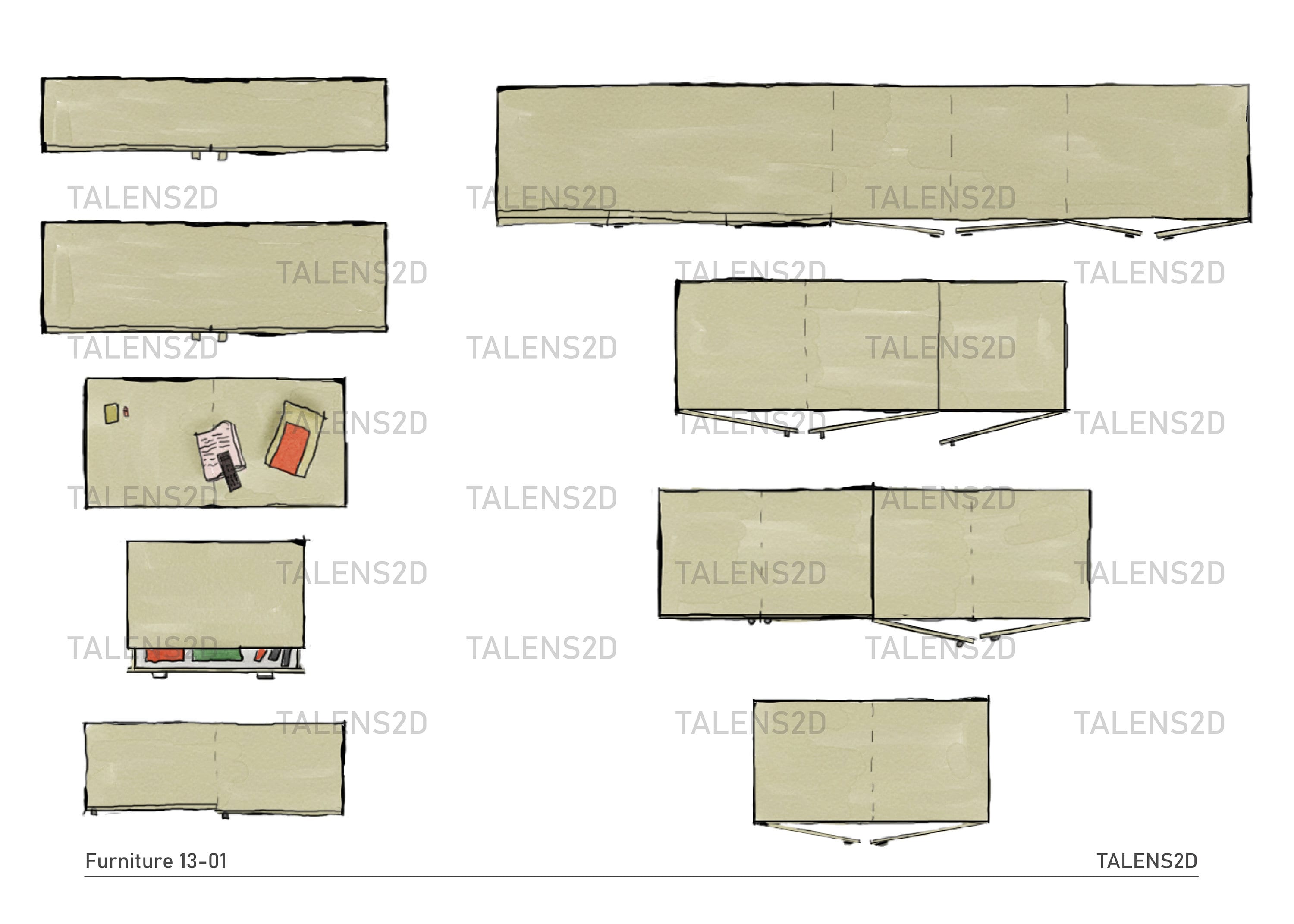 Cabinet Top View, 2D Top View PNG for Floor Plan, PNG Files for ...