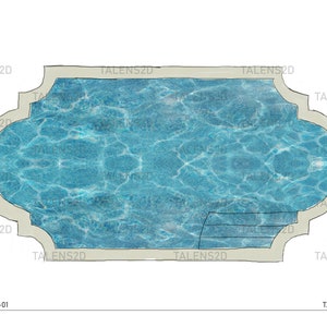 Pool Top View, 2D Landscape Top View for Floor Plans, PNG Files for ...