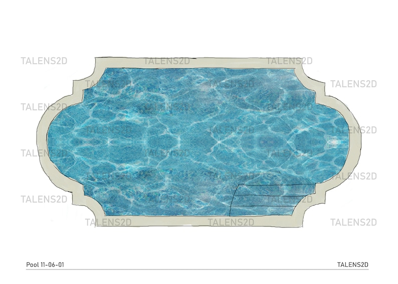 Pool Top View, 2D Landscape Top View for Floor Plans, PNG Files for ...