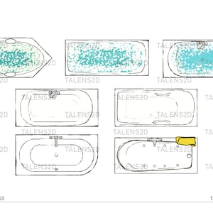 Bathroom Top View, 2D Top View PNG for Floor Plan, PNG Files for ...