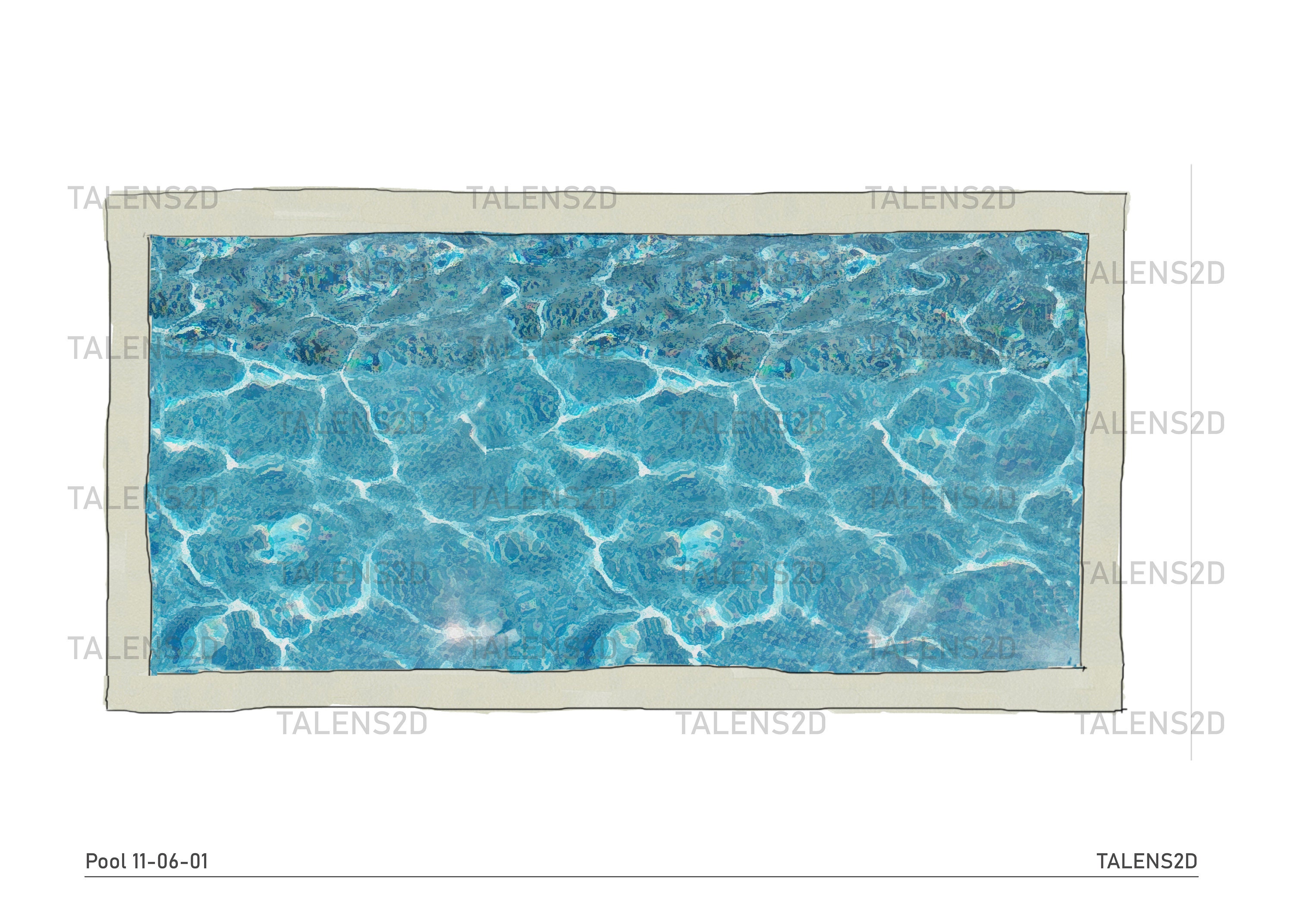 Pool Top View, 2D Landscape Top View for Floor Plans, PNG Files for ...