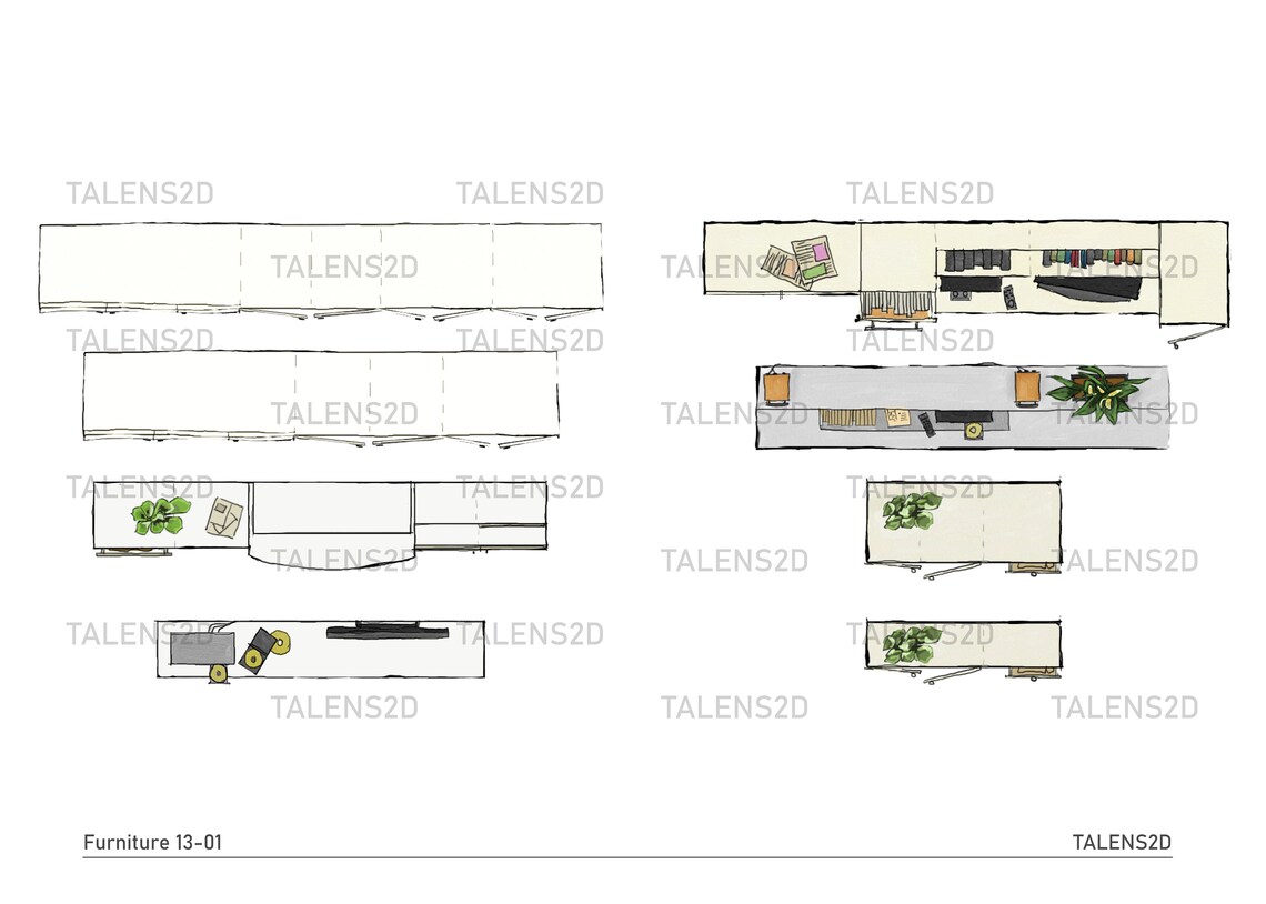 Cabinet Top View, 2D Top View PNG for Floor Plan, PNG Files for ...