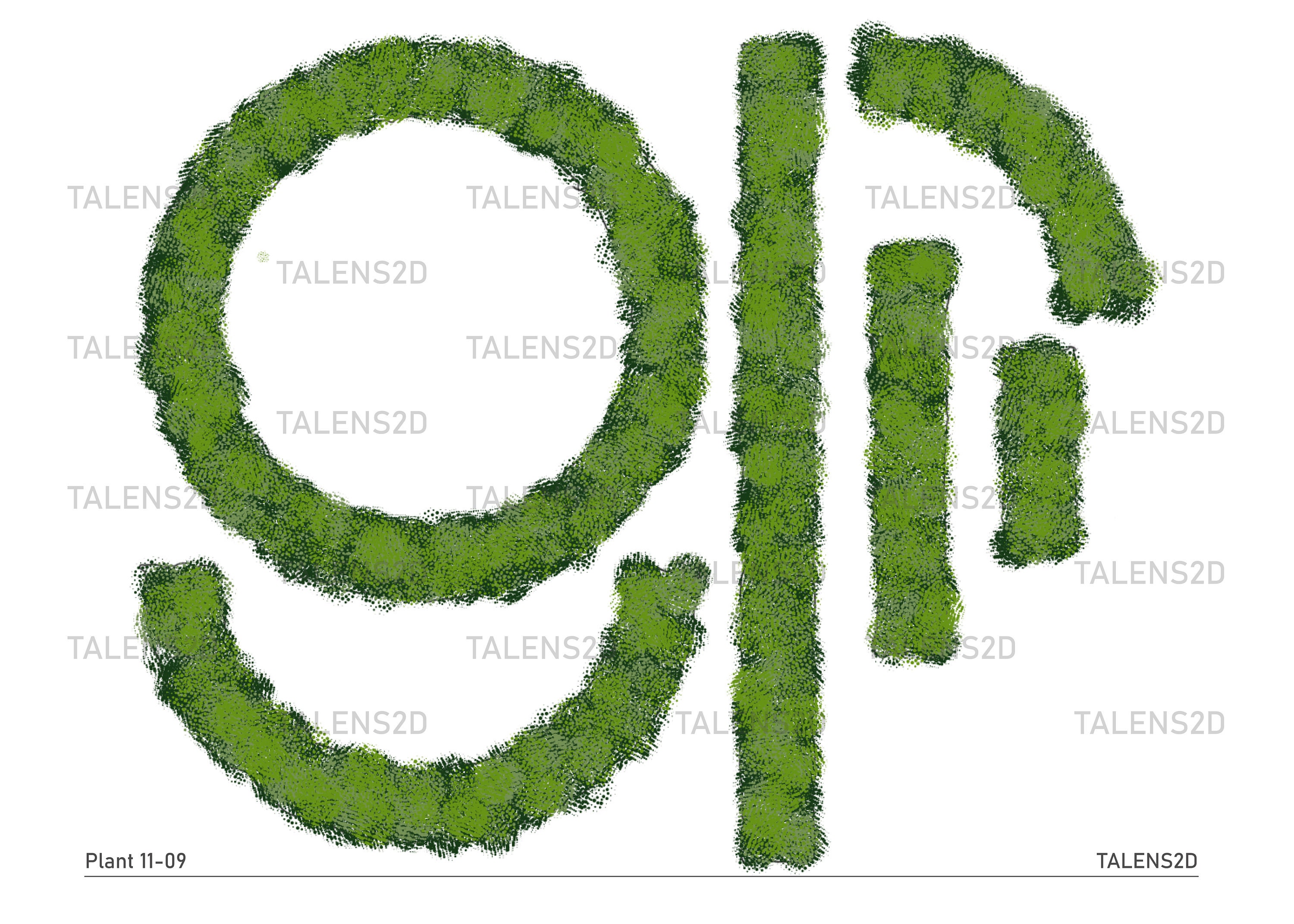 Plant Top View, 2D Landscape Clipart in PNG - Etsy
