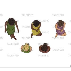 People Top View, 2D Landscape Top View for Floor Plans, PNG Files for ...