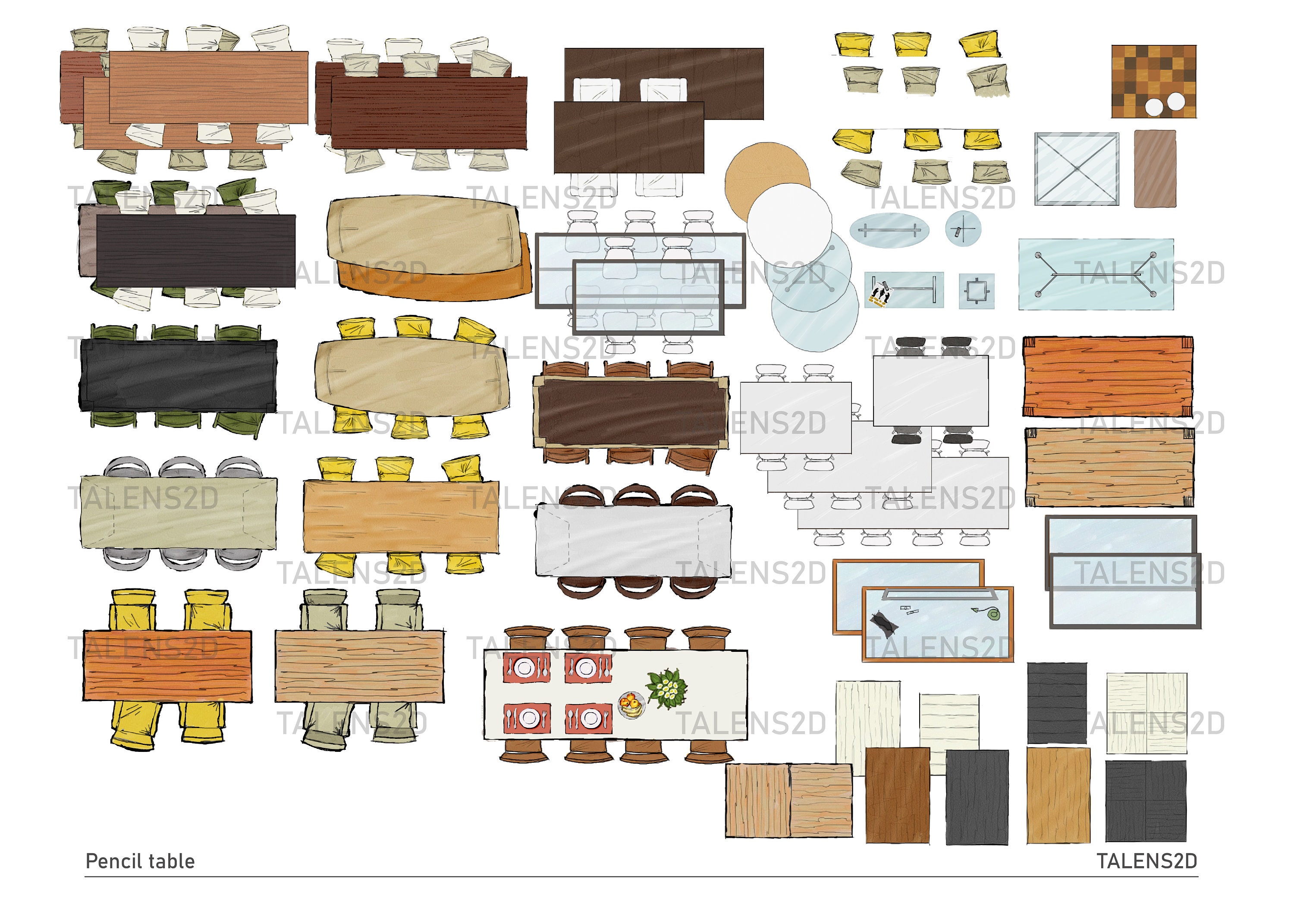 Furniture Top View 2d