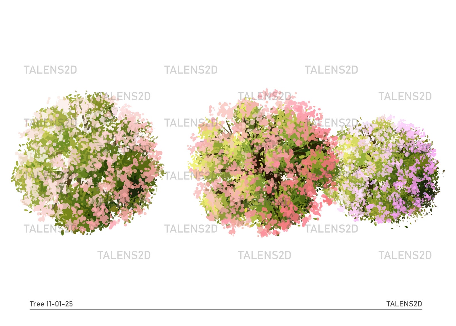 Tree Top View, 2D Landscape Clipart in PNG - Etsy