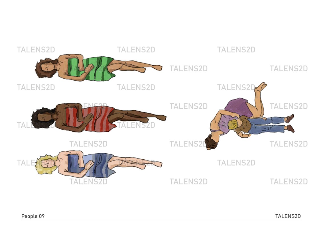 People Top View, 2D Landscape Top View for Floor Plans, PNG Files for ...