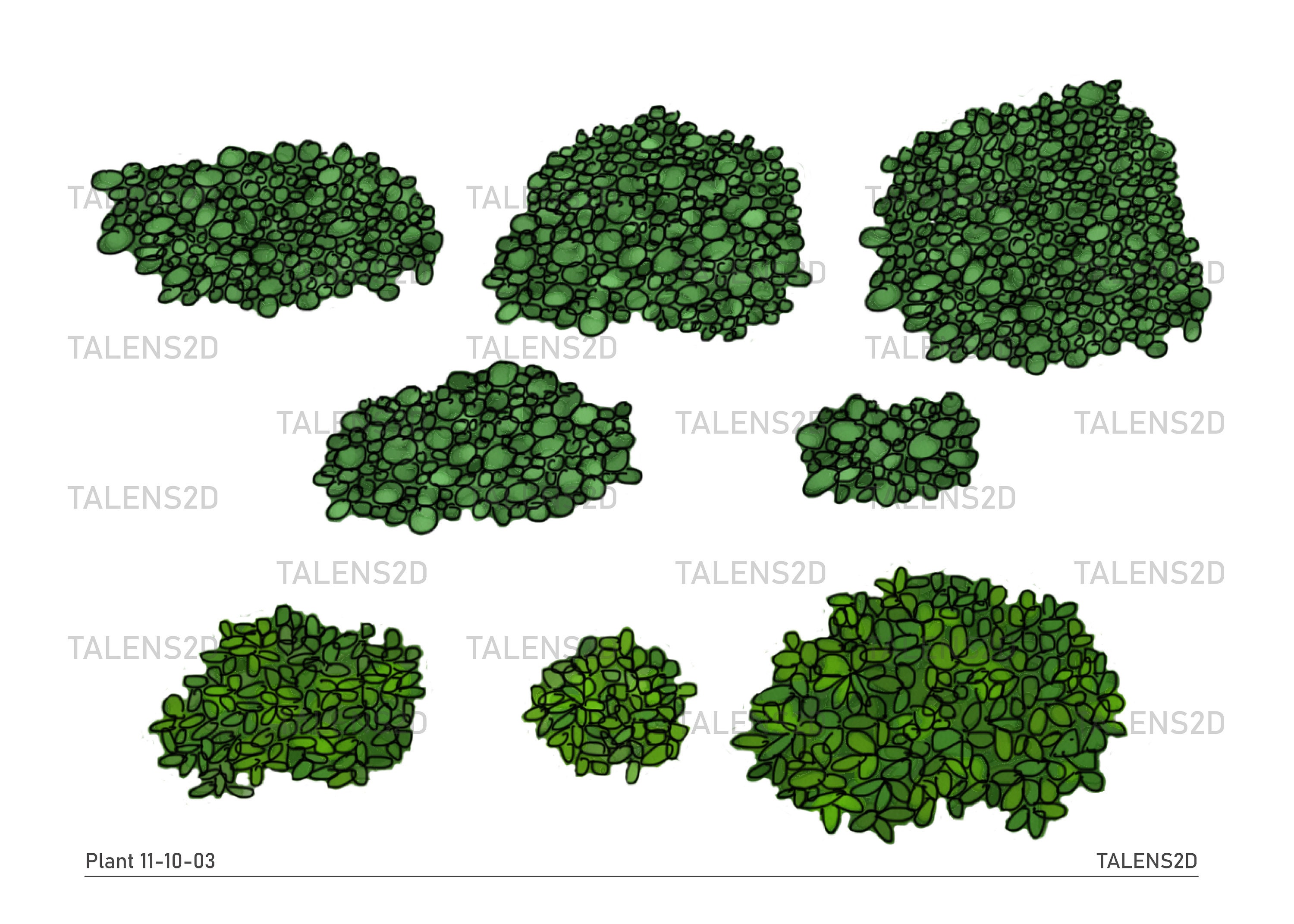 Plant Top View, 2D Landscape Clipart in PNG - Etsy
