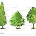 Watercolor Trees Clipart | Painted Tree Clipart | PNG Graphics ...