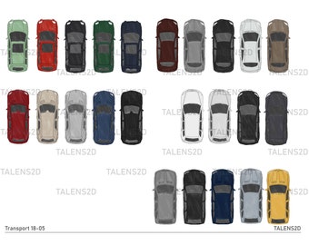 Car Top View, 2D Top View PNG for Floor Plan, PNG Files for Download - Etsy