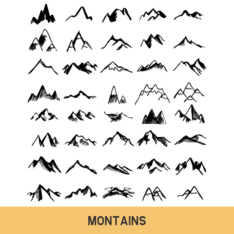 Mountain Silhouette SVG-DXF-PNG - Etsy
