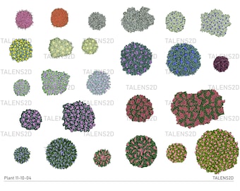 Plant Top View, 2D Landscape Clipart in PNG - Etsy