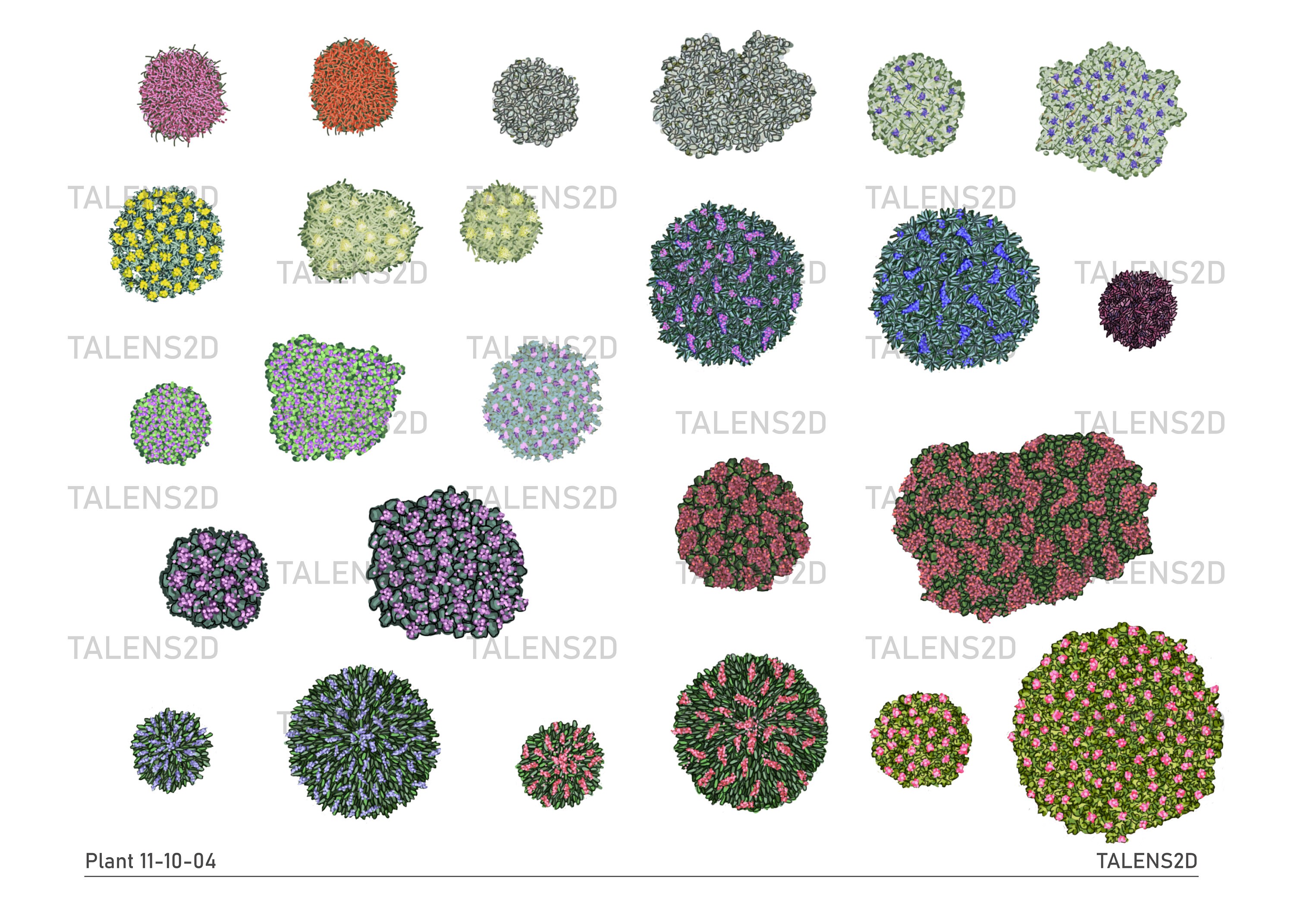 Plant Top View, 2D Landscape Clipart in PNG - Etsy
