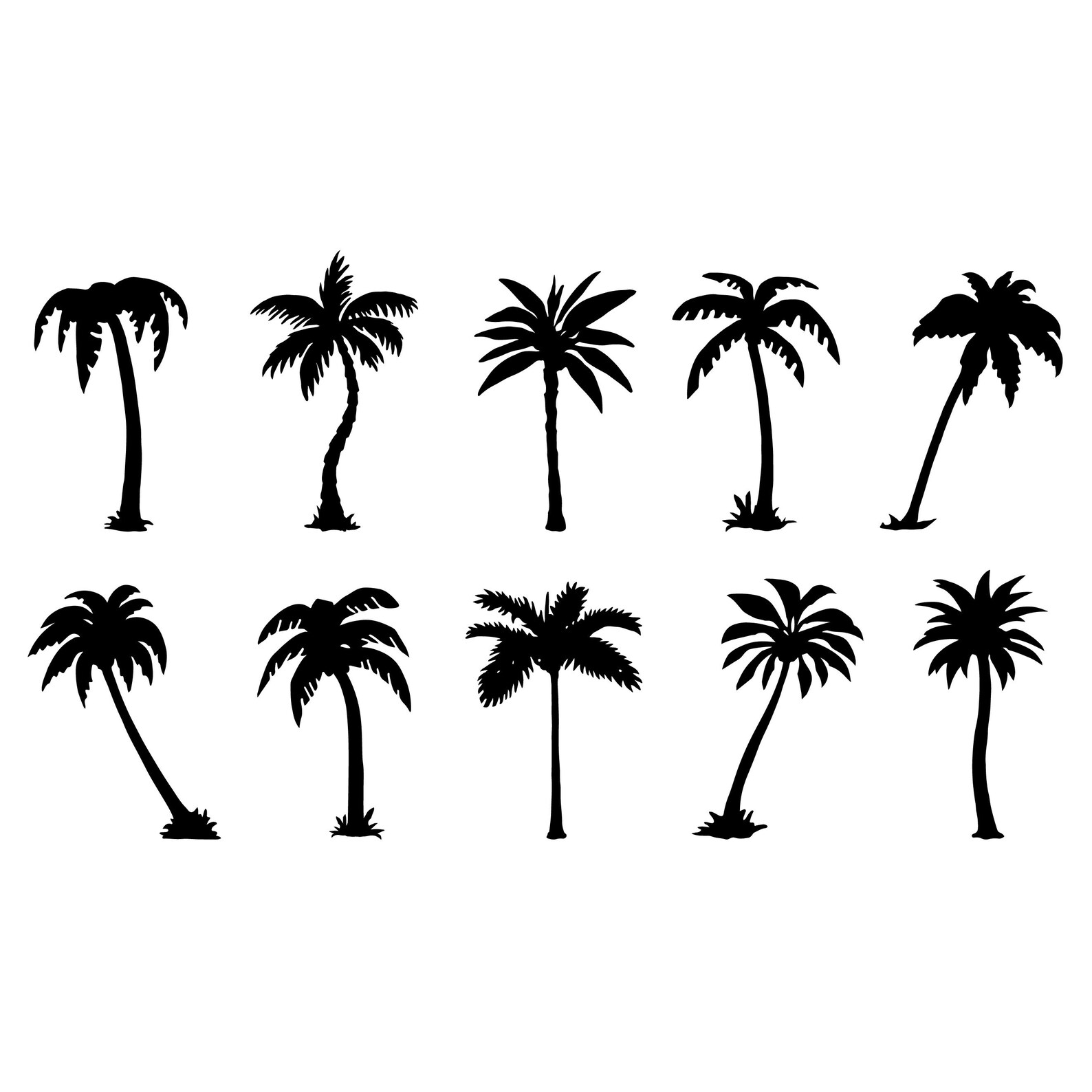 Palm Tree SVG Bundle, Palm Trees SVG, Palm Tree Silhouette, Palm Tree ...