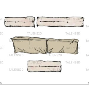 Pillows Top View, 2D Top View PNG for Floor Plan, PNG Files for ...