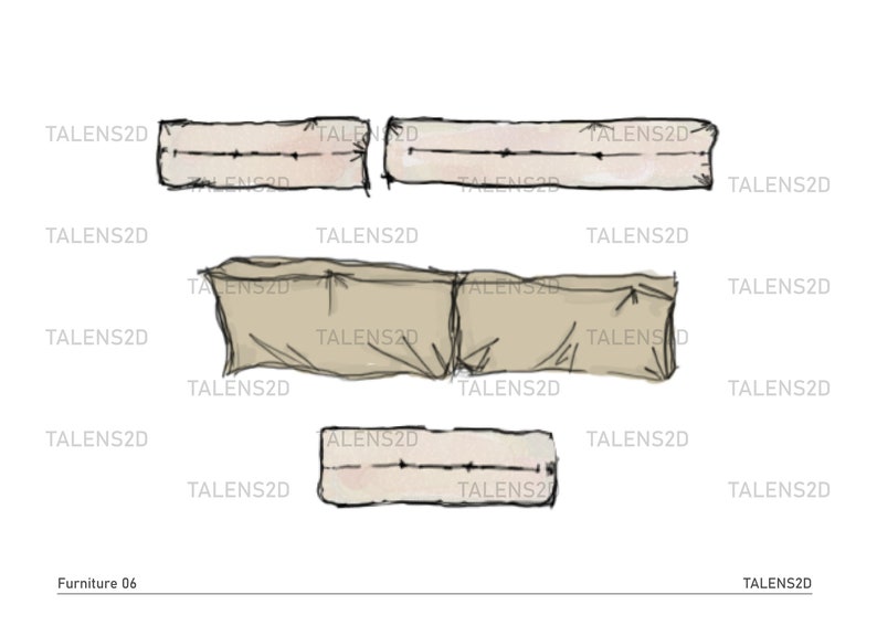 Pillows Top View, 2D Top View PNG for Floor Plan, PNG Files for ...