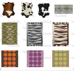 Carpet Furniture Top View, 2D Furniture Top View for Floor Plans, PNG ...