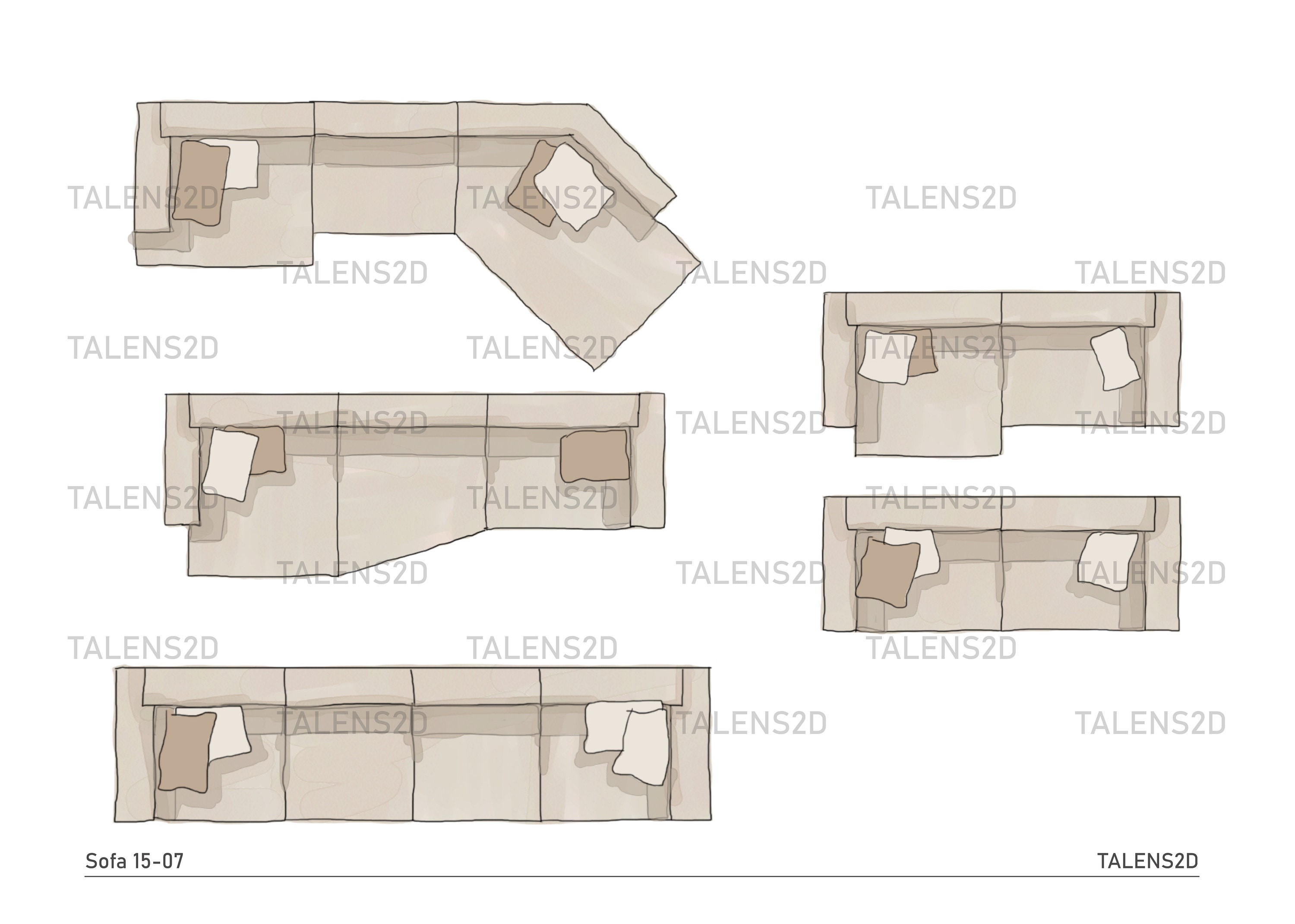 Sofa Furniture Top View,2d Furniture Top View for Floor Plans, PNG ...