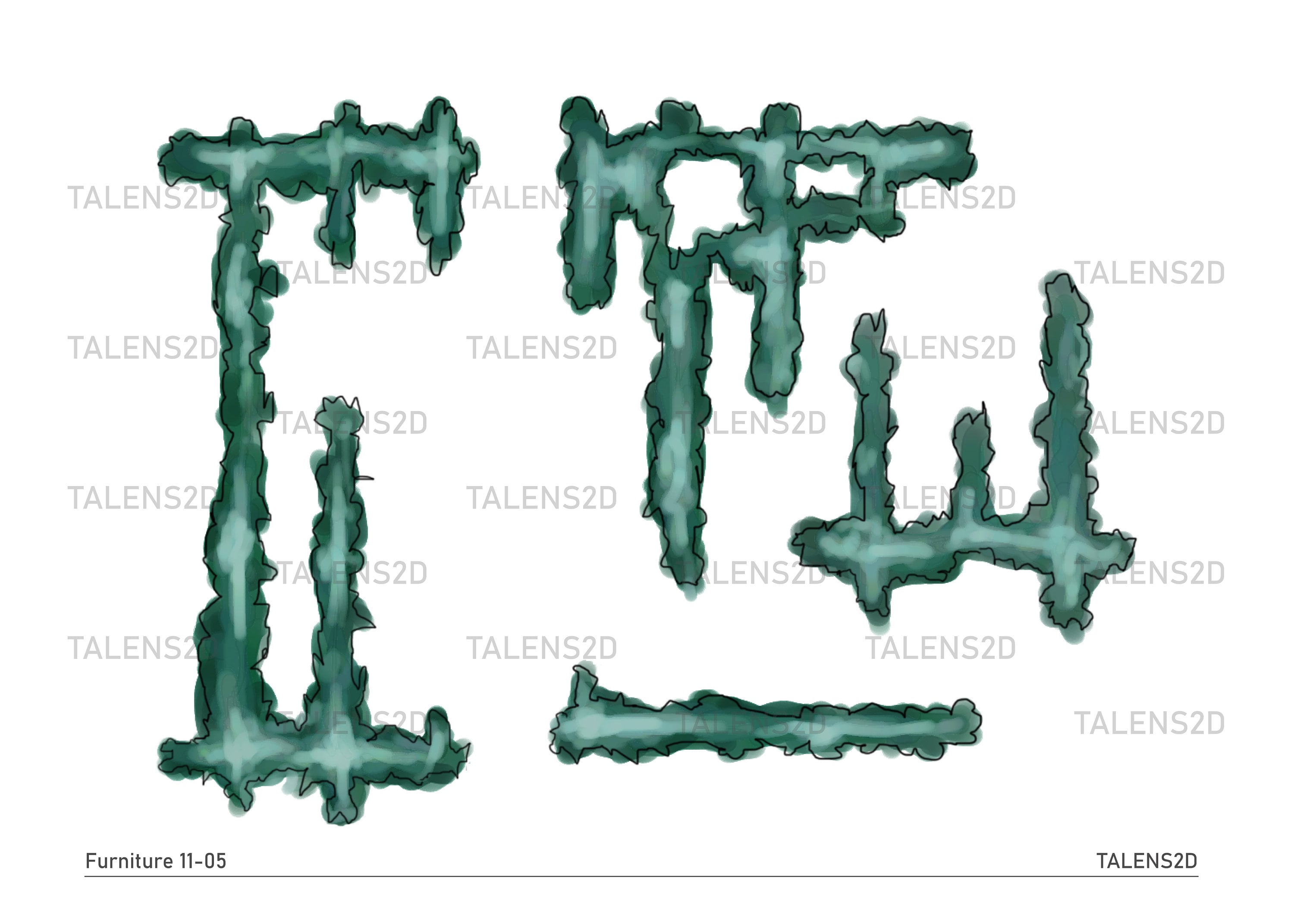 Pergola Top View, 2D Landscape Top View for Floor Plans, PNG Files for ...