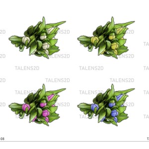 Plant Top View, Landscape Plants, Hand Painted Plant Top Symbols for ...