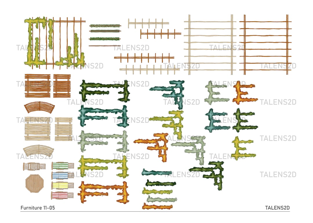 Pergola Top View, 2D Landscape Top View for Floor Plans, PNG Files for ...