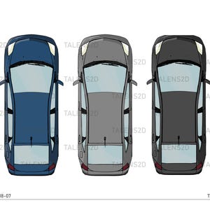 Car Top View, 2D Top View PNG for Floor Plan, PNG Files for Download - Etsy