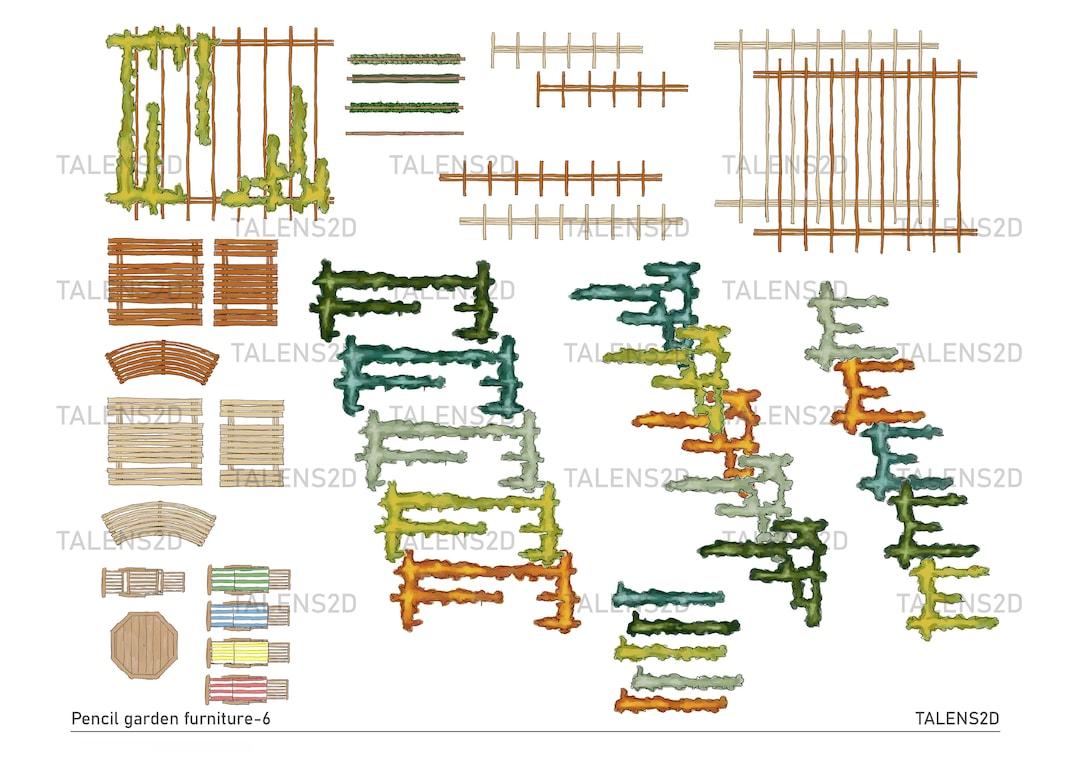 Pergola Top View 2D Landscape Top View for Floor Plans PNG - Etsy