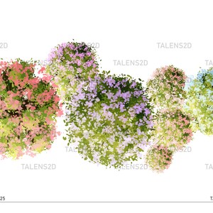 Tree Top View, 2D Landscape Clipart in PNG - Etsy