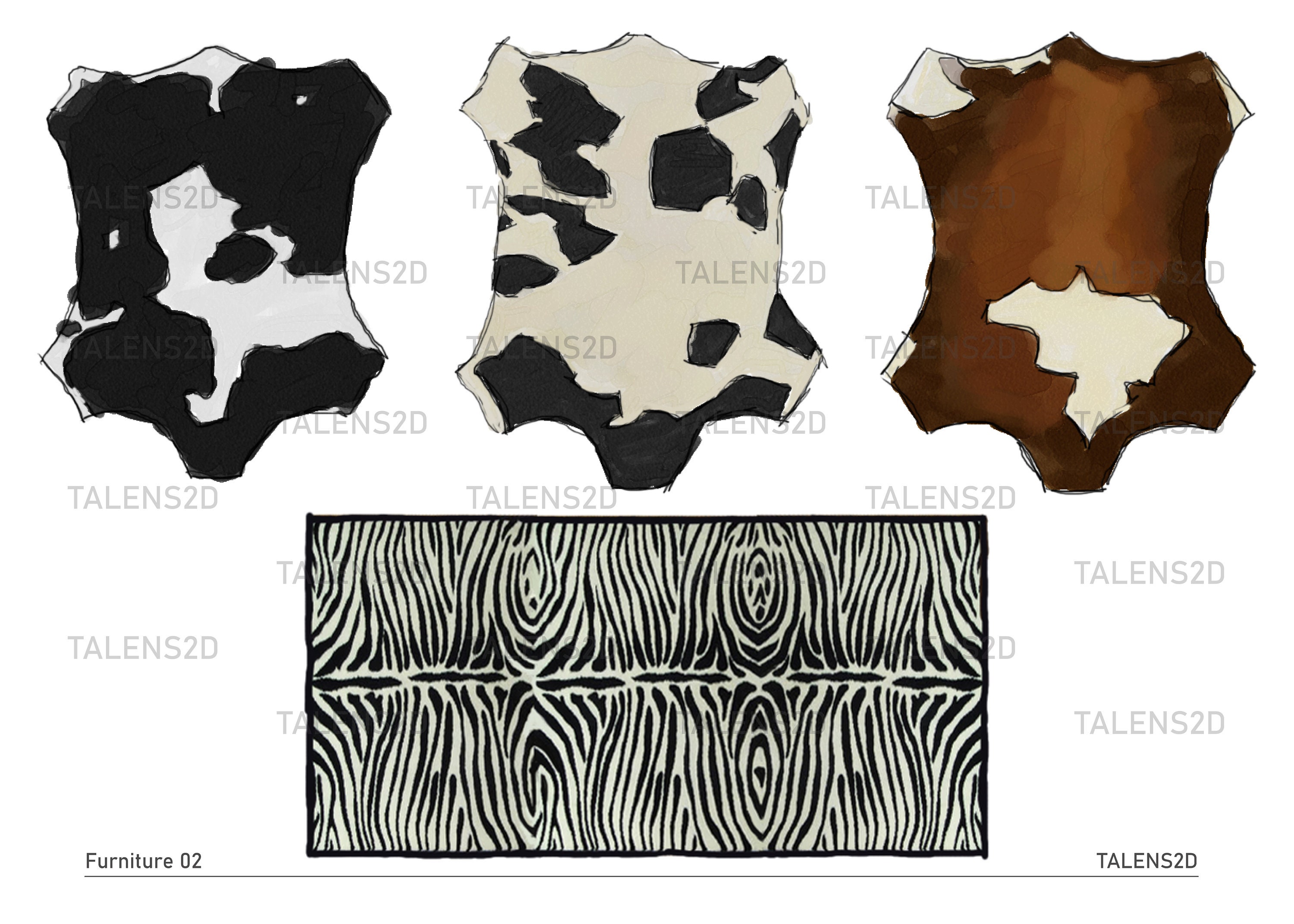 Carpet Furniture Top View, 2D Furniture Top View for Floor Plans, PNG ...