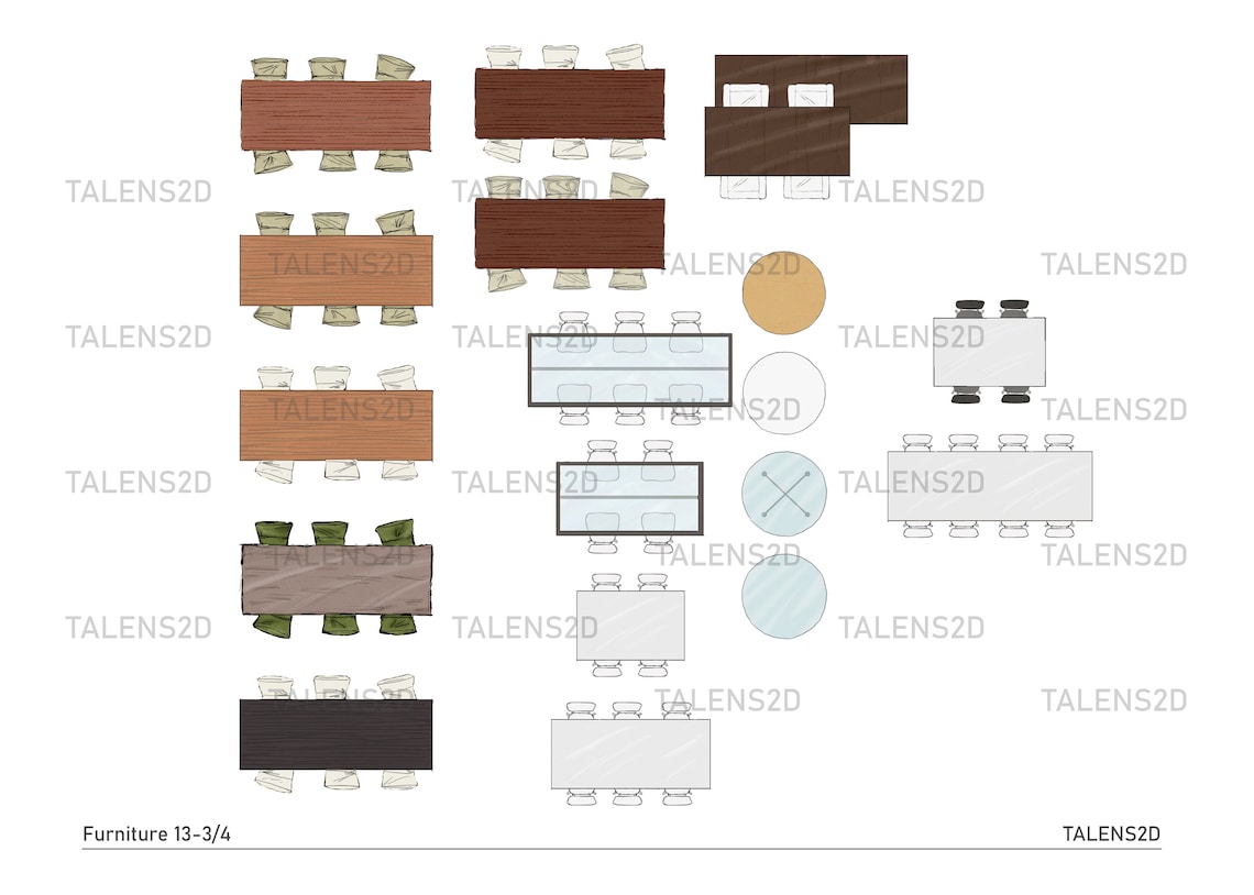 Table Top View, 2D Top View PNG for Floor Plan, PNG Files for Download ...