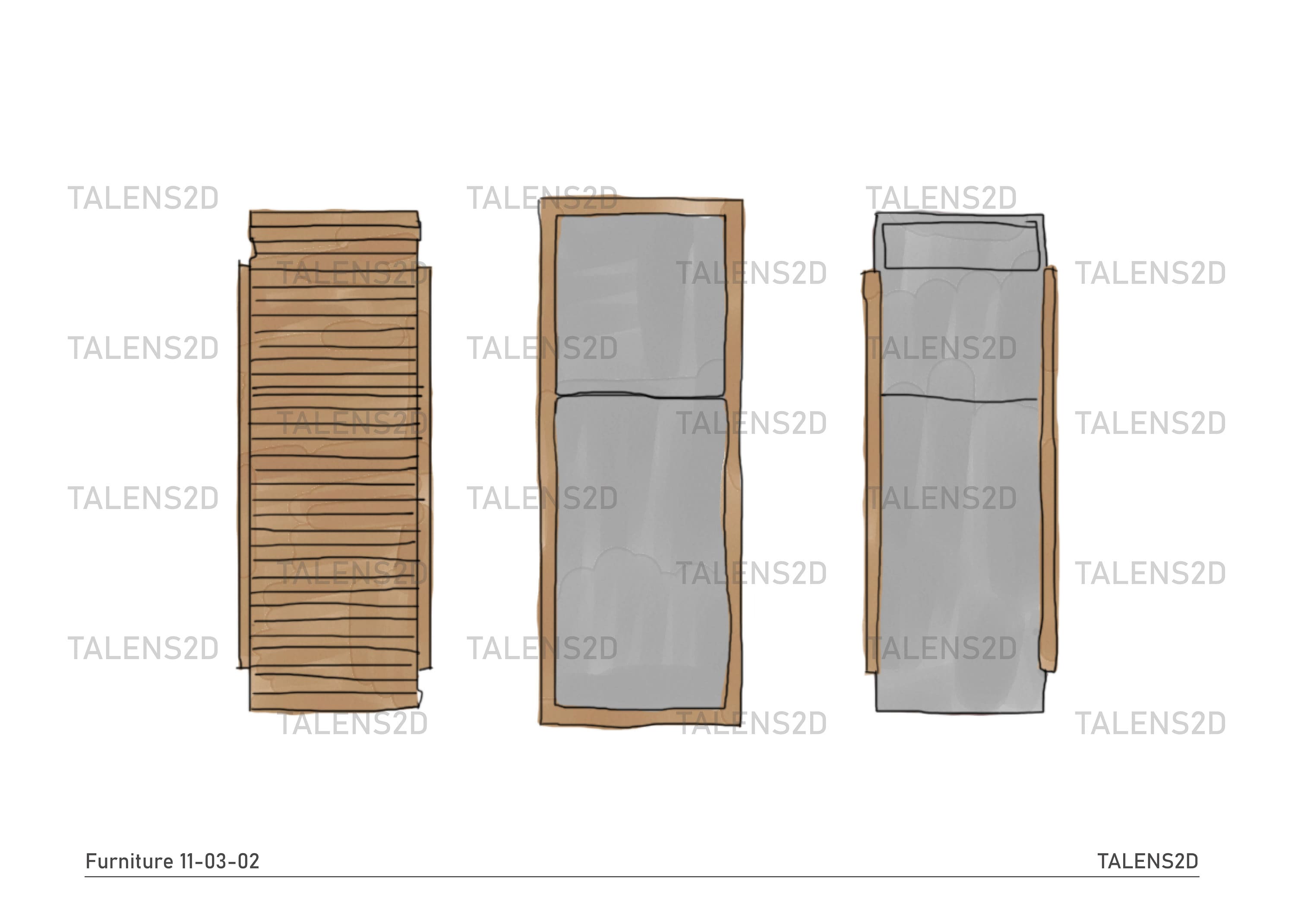 2D Garden Furniture Top View for Floor Plans (PNG Files) - Etsy