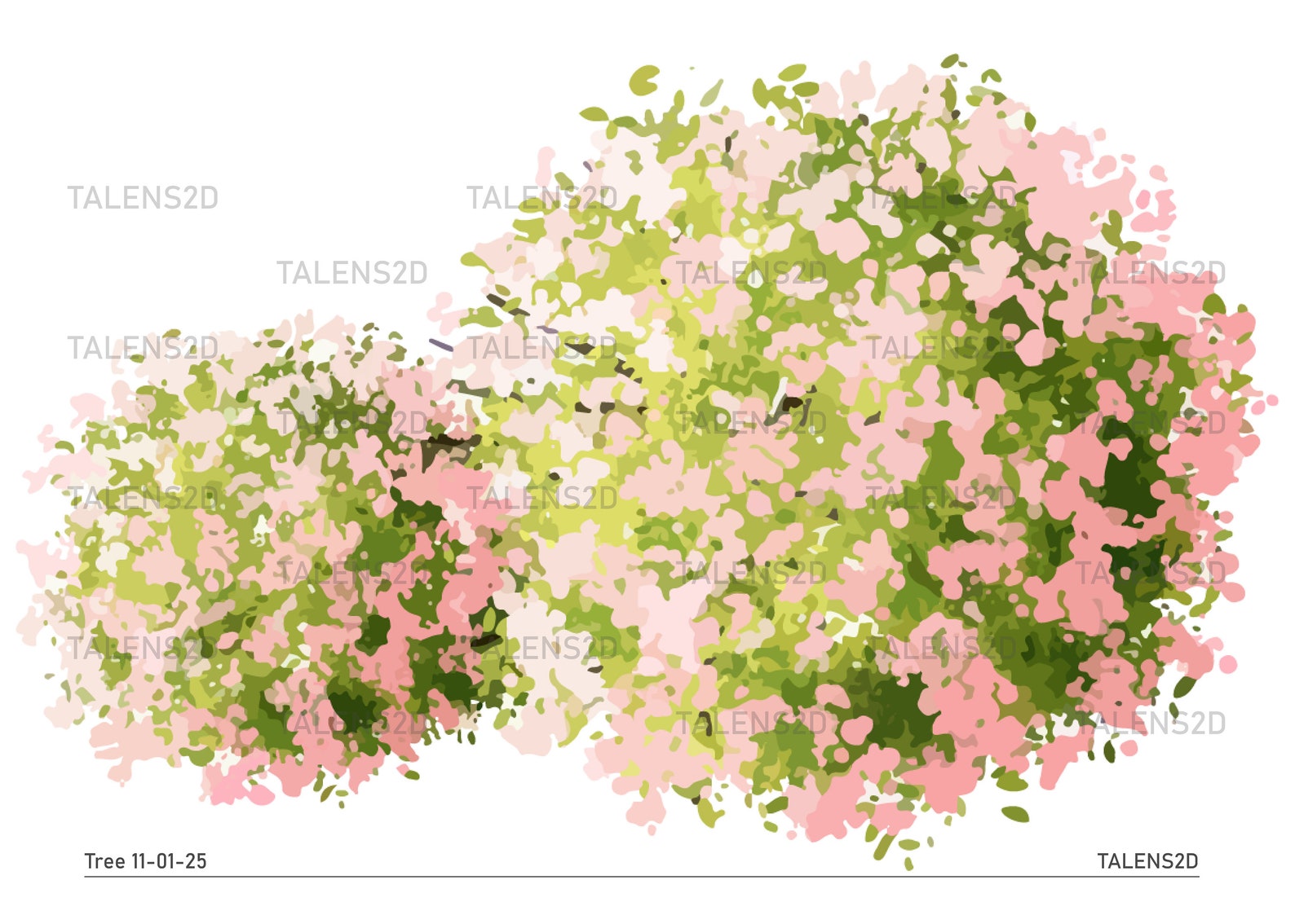 Tree Top View, 2D Landscape Clipart in PNG - Etsy