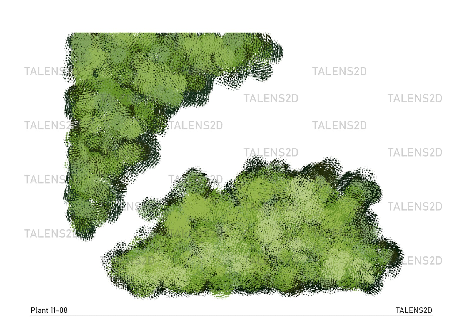 Plant Top View, 2D Landscape Clipart in PNG - Etsy