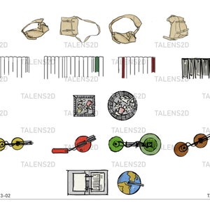 Study Furniture Top View, 2D Top View PNG for Floor Plan, PNG Files for ...