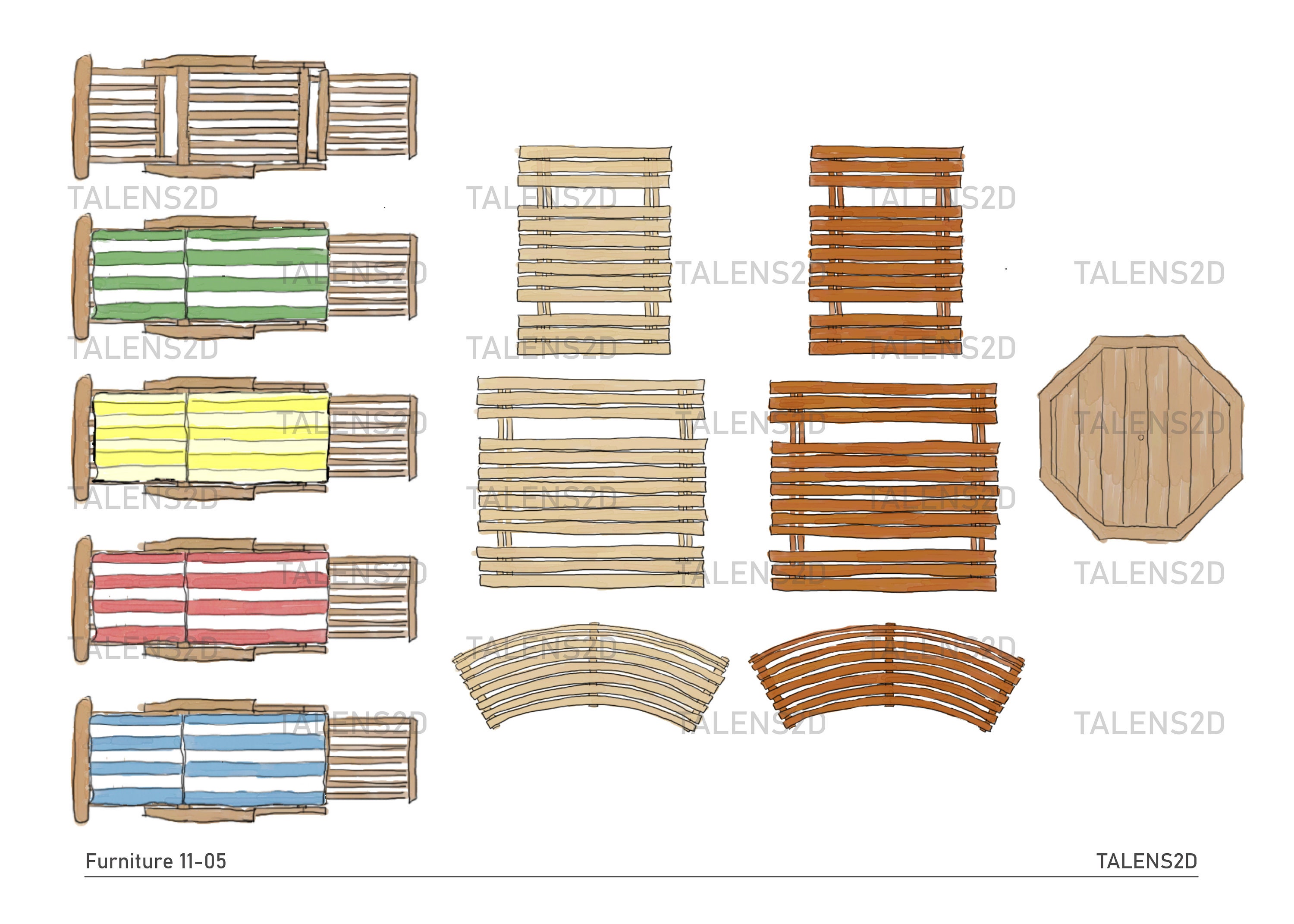 Pergola Top View, 2D Landscape Top View for Floor Plans, PNG Files for ...