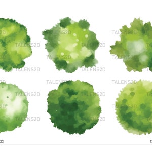 Tree Top View, 2D Landscape Clipart in PNG - Etsy