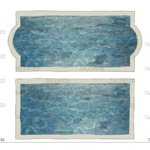 Pool Top View, 2D Landscape Top View for Floor Plans, PNG Files for ...